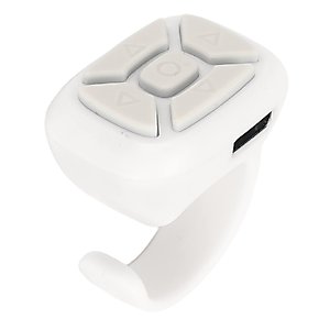 Phone Remote Control Page Turner, ABS Multifunctional BT Connection Phone Remote Control Shutter Often Used to Watch Video (White)