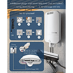 Octide Outdoor Weatherproof PoE Switch, with 4×Gigabit Poe Ports+1×Gigabit Uplink Port+1SFP Slot, All-in-One Box, IEEE802.3af/at, AI Watchdog, Plug&Play, Fan-Less Unmanaged.