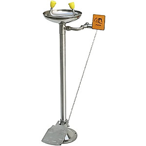 Emergency Eye Wash Station Emergency Eyewash Station, Stainless Steel Face and Eye Wash Station for Washing Neck Arm Rescue Supply
