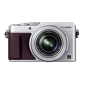 Panasonic Lumix DMC-LX100 Digital Camera, 12.8MP, 3.0-Inch Display, 24-75mm Leica DC Vario-Summilux f/1.7-2.8 Lens, 4K Ultra HD Video, HDMI/USB, Wi-Fi, NFC (Silver)