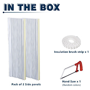 Pearwow Window AC Side Panel,Air Conditioner Insulating Panel Kit for Window AC Units,2-Pack,17-Inch High x 10-Inch Wide,White