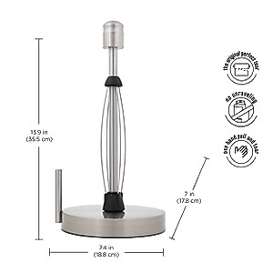 Kamenstein Perfect Tear Paper Towel Holder, 13-Inch, Silver