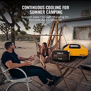 BougeRV Flash300 Portable Power Station 286Wh With 600W Solar Charging from 0-90% In 30 Mins, 600W Solar Generator, 2x600W(Peak 1200W) AC Outlets, Portable Battery Power Supply for Outdoor Camping RV