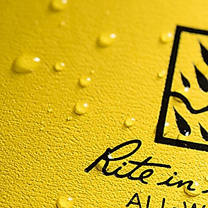 Rite In The Rain Weatherproof Hard Cover Notebook, 8 3/4" x 11 1/4", Yellow Cover, Universal Pattern (No. 370F-MX)