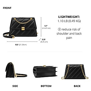Scarleton Crossbody Bags for Women, Handbags for Women, Shoulder Bag Purse, Quilted Cross Body Bag Purses for Women, H211301 - Black