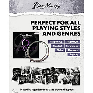 Dean Markley Electric Guitar Strings Nickel Steel Signature 6 String Set. Nickel Wound Guitar Strings Light Top/Heavy Bottom, Soft Electric Guitar Strings for a Superior Tone and Sustainability, 10-52, 2504 Light Top/Heavy Bottom Gauge
