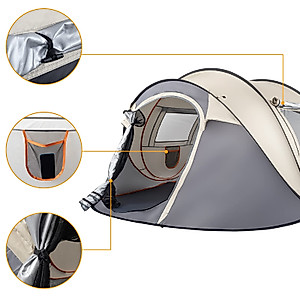 Outvita Family Camping Tent - Portable, Waterproof, UV Protection, Pop Up