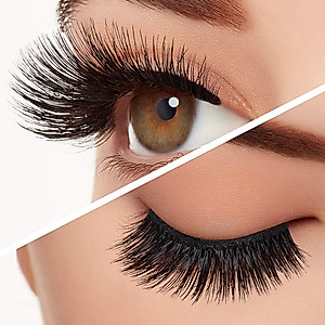Ardell Aqua False Strip Lashes 345, Water Activated Fake Lashes, Eye Makeup Enhancement, No Lash Glue Required, 4 Pack