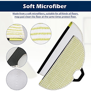 Goodsby Replacement Mop Pad Set Mopping Pads for Shark AI VACMOP Robot AV2000WD RV2000WD RV2001WD RV2001WDCA RV2001WRUS Vacuum Cleaner