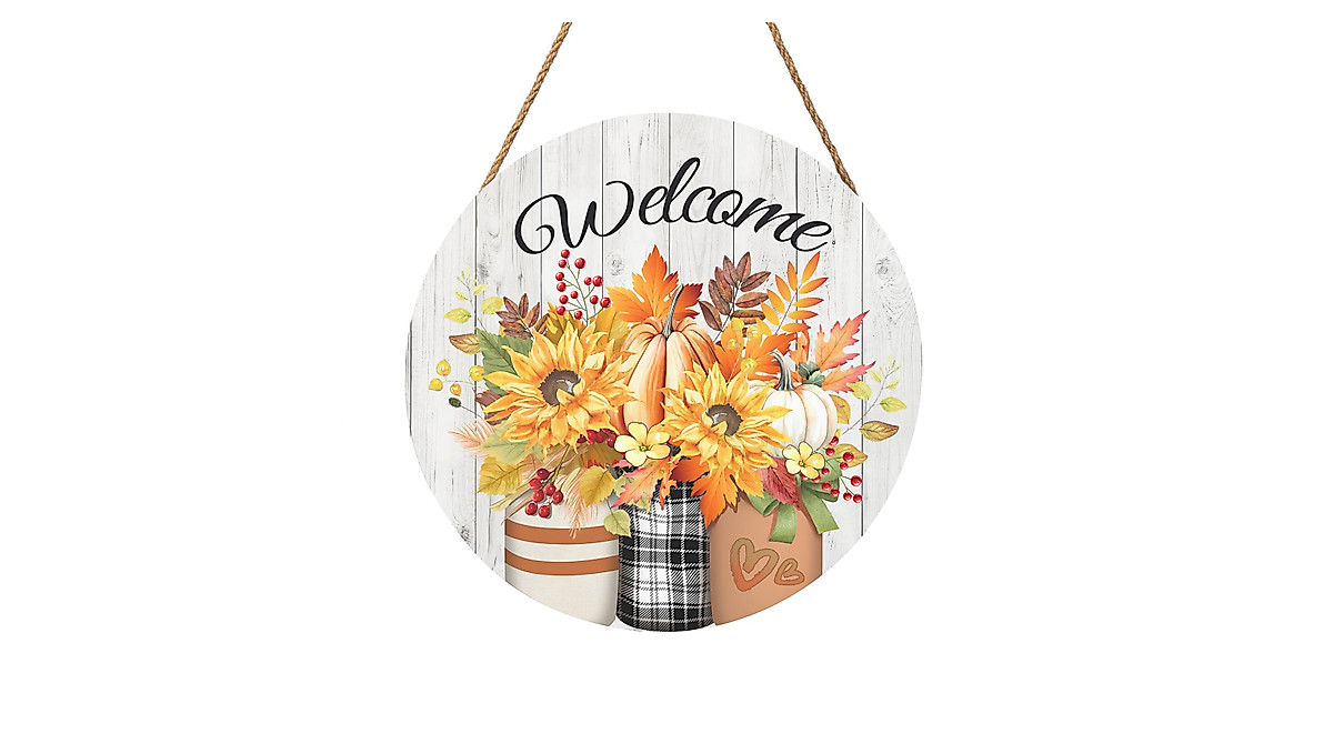 Welcome Fall with Our Rustic 12"x12" Door Sign