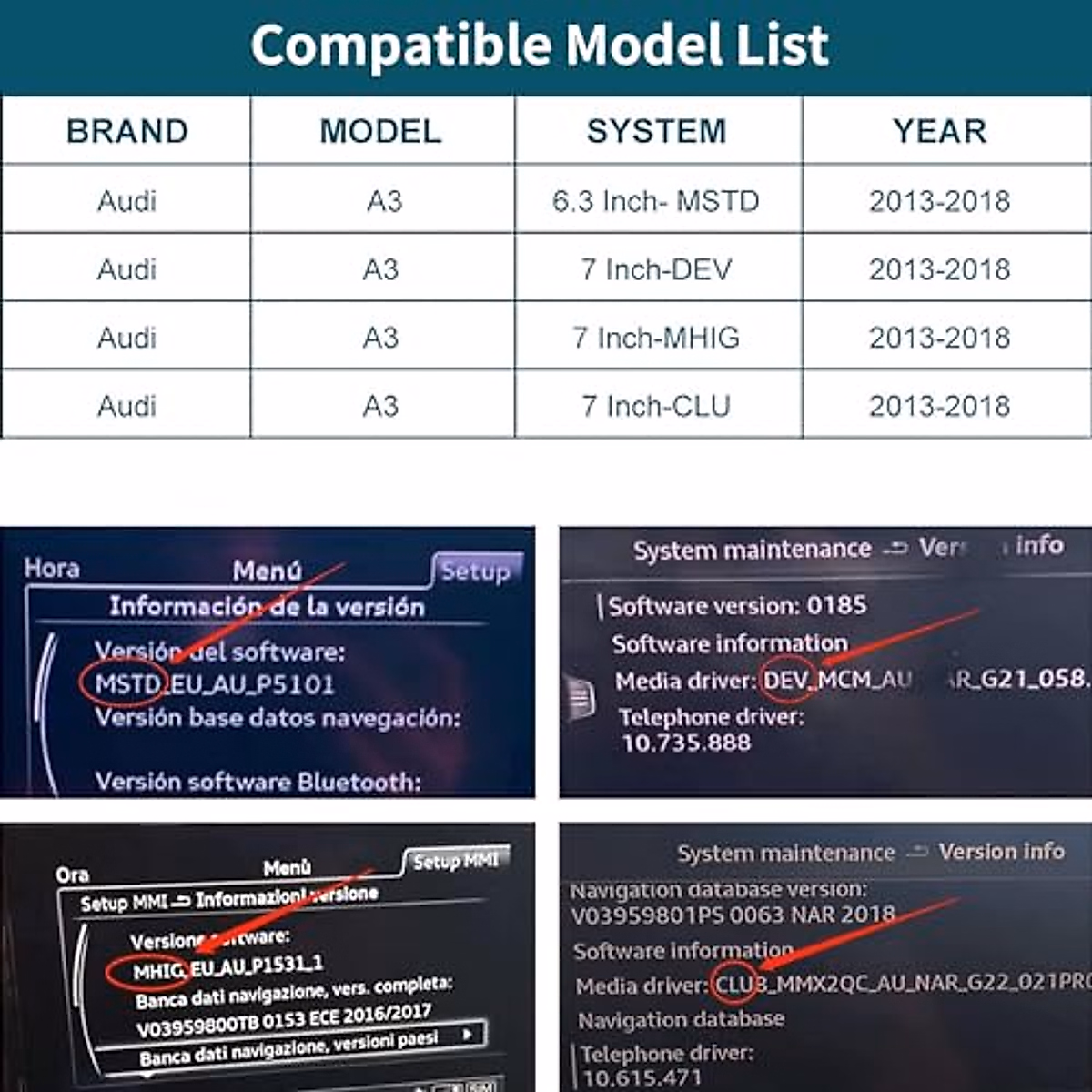 Ninetom Wireless CarPlay Android Auto Retrofit Kit for 2013-2018 Audi A3/S3, Carplay Module Receiver Box Support Navigation, Maps, Music, Mirroring, Camera