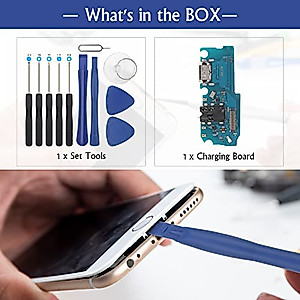 USB Charging Port for Samsung Galaxy A12 Dock Connector Charger Board Flex Cable Assembly Replacement for A125 with Kit(Not for A12 Nacho)
