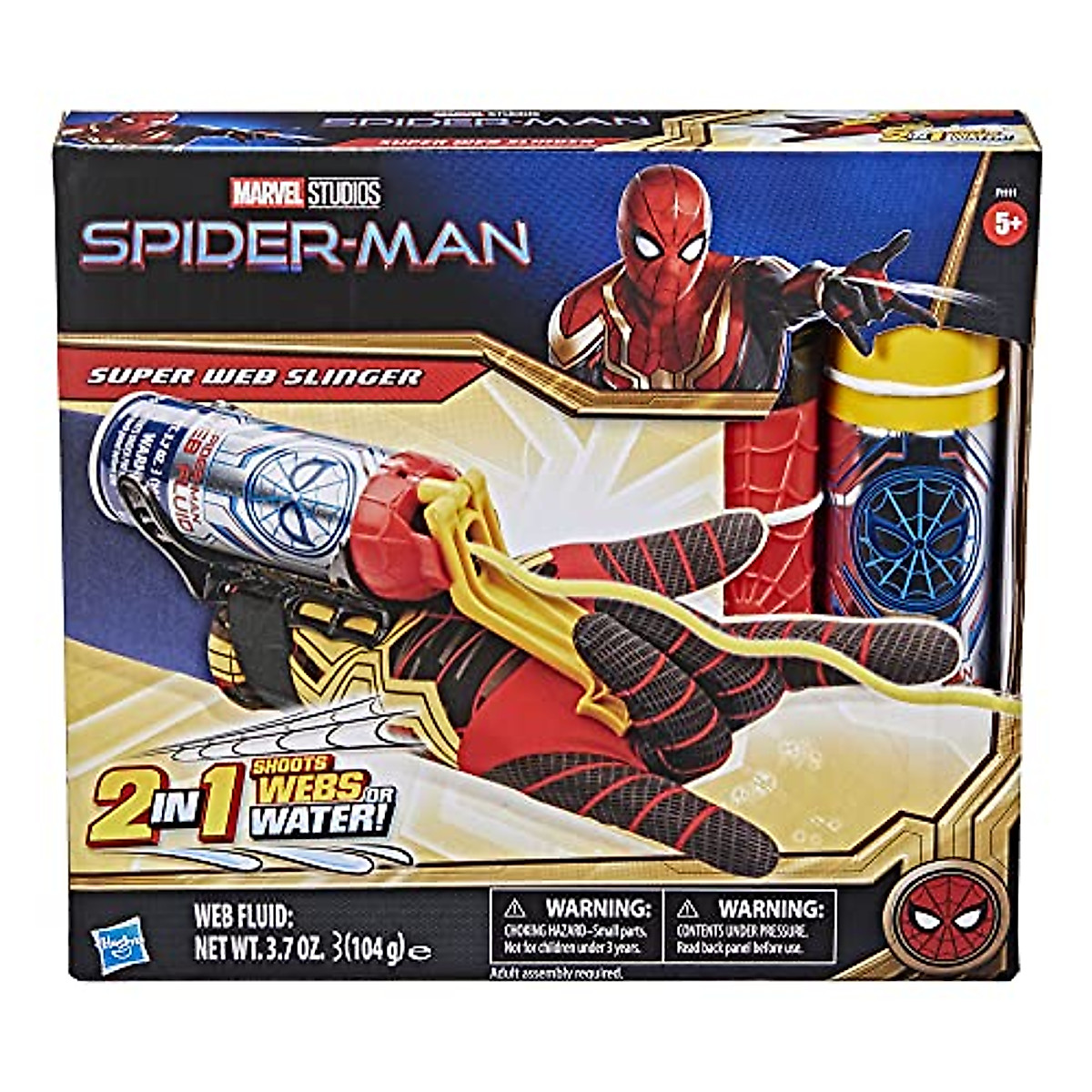 Marvel Spider-Man Super Web Slinger, 2-in-1 Shoots Webs or Water, Spider-Man Web Shooter Toy, Role-Play Toys, Spider-Man Toys for 5 Year Old Boys and Girls and Up