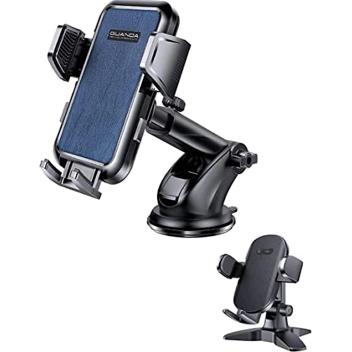 GUANDA TECHNOLOGIES CO., LTD. Cell Phone Stand, Desk Phone Holder, Upgraded Car Mount Phone Holder Dashboard Windshield