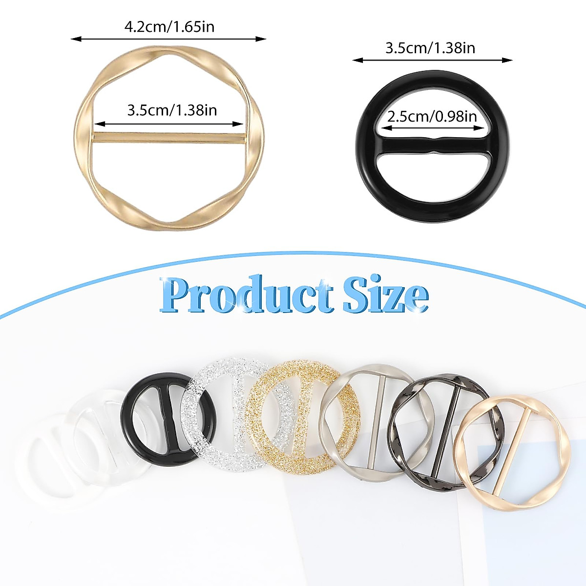 PEOVLVN 8 Pcs Shirt Ties Clips for Women