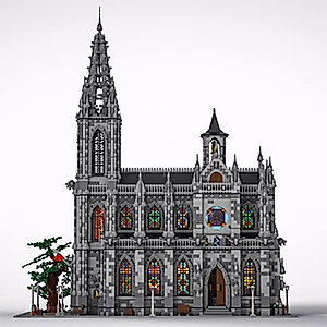 Castle Building Blocks MOC-29962 Cathedral, MOC - Modular Cathedral Building Blocks Set, Building Blocks Set for The Advanced Builder and Adults Compatible with L-e-g-o (21755PCS)