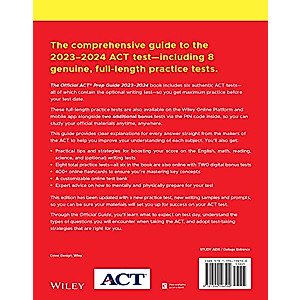 The Official ACT Prep Guide 2023-2024: Book + 8 Practice Tests + 400 Digital Flashcards + Online Course