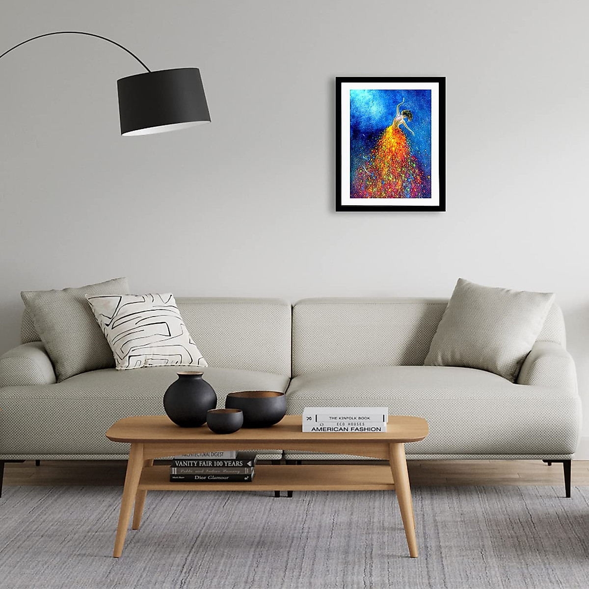 Betionol Diamond Painting Frames Set of 4, Display 12x16in/30x40cm Diamond Painting Kits or Photos, Black Natural Solid Wood Picture Frame with Acrylic Protection Glass, Back Mat And Hanging Kit