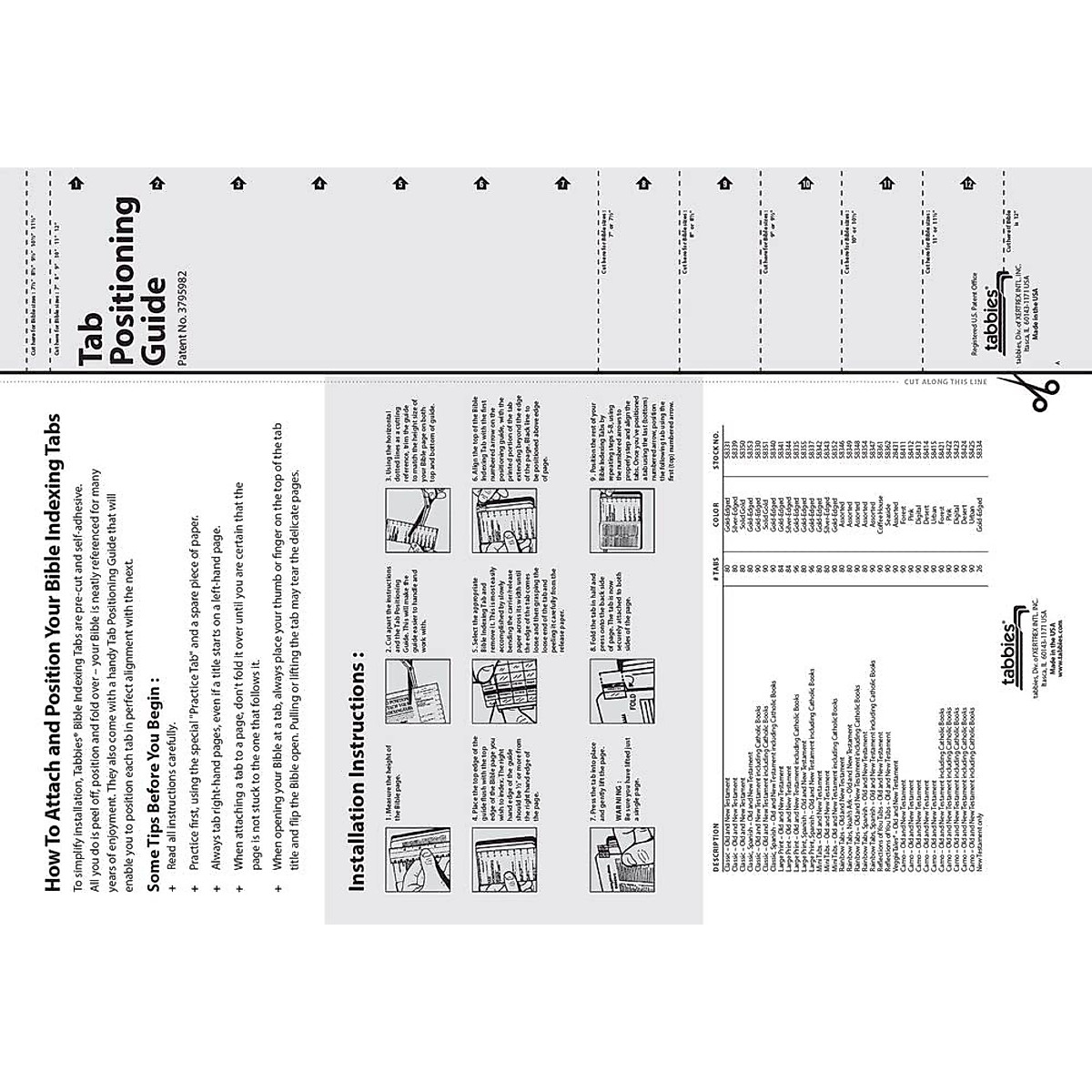 Tabbies Gold-Edged Bible Indexing Tabs, Old & New Testament, 80 Tabs Including 64 Books & 16 Reference Tabs (58331)