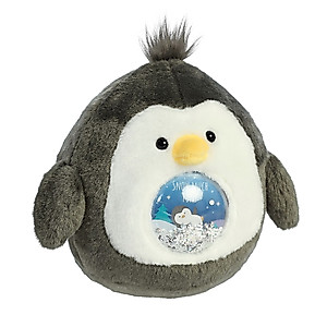 Aurora World Snowglobe Bellies - 5" Snow Much Fun Penguin, Grey