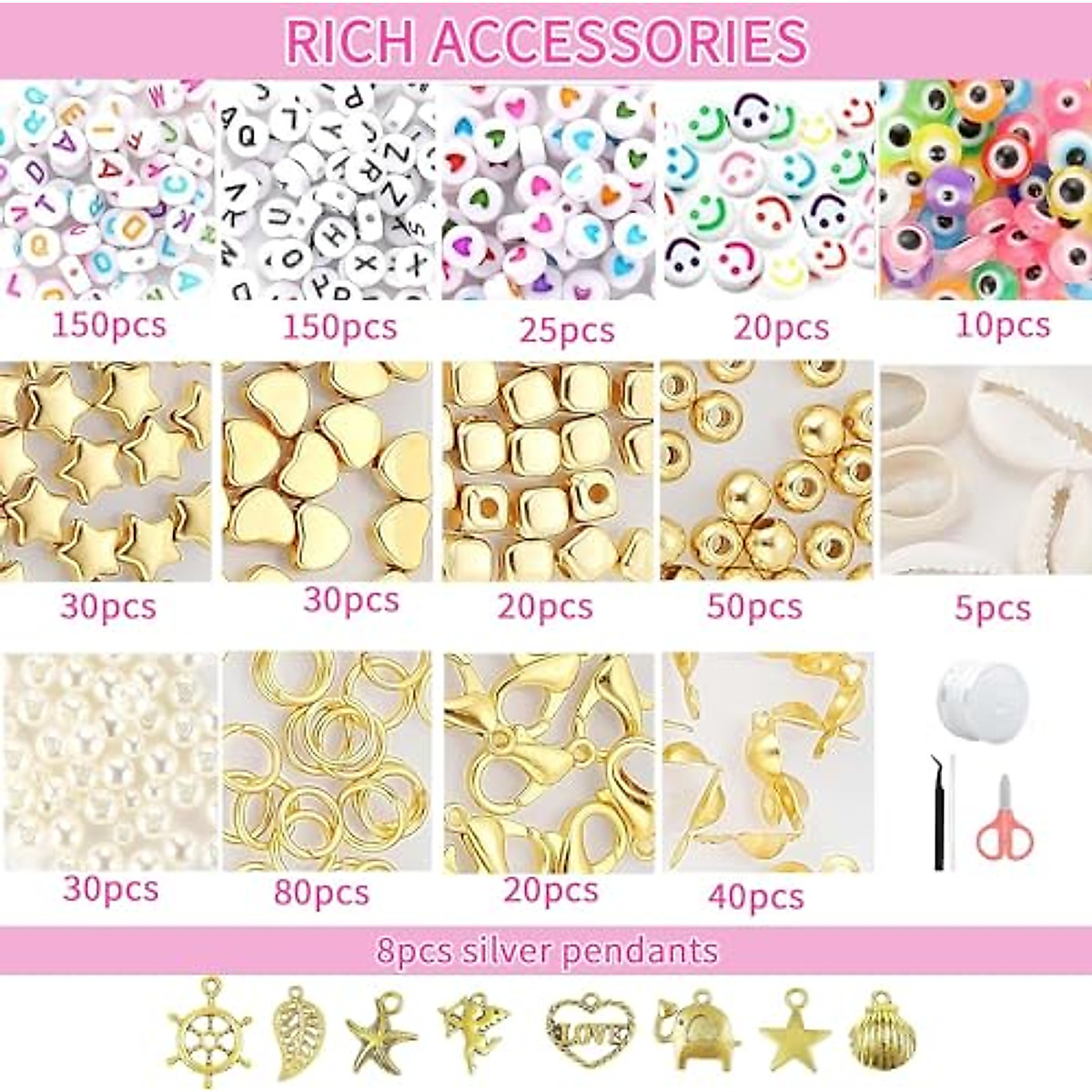 64800pcs Glass Seed Beads for Jewelry Making Kit, 144 Colors 2mm Small Seed Beads with Accessories for Bracelets Rings Necklaces Making, DIY, Craft