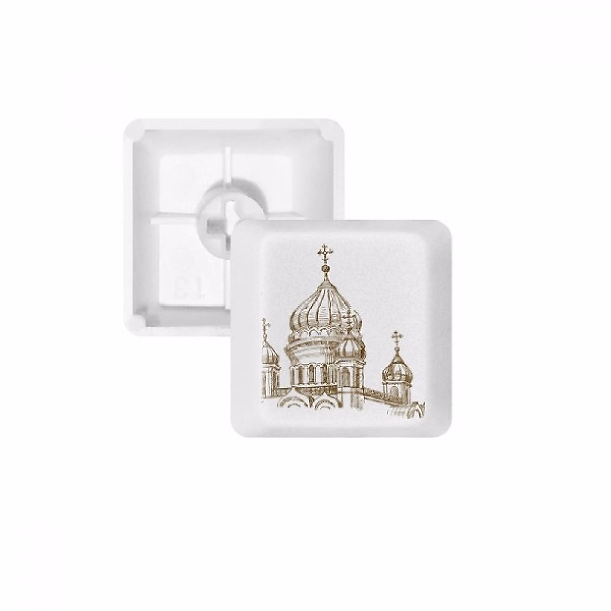 DIYthinker Church Landmark Sketch Landscape Keycap Mechanical Keyboard PBT Gaming Upgrade Kit