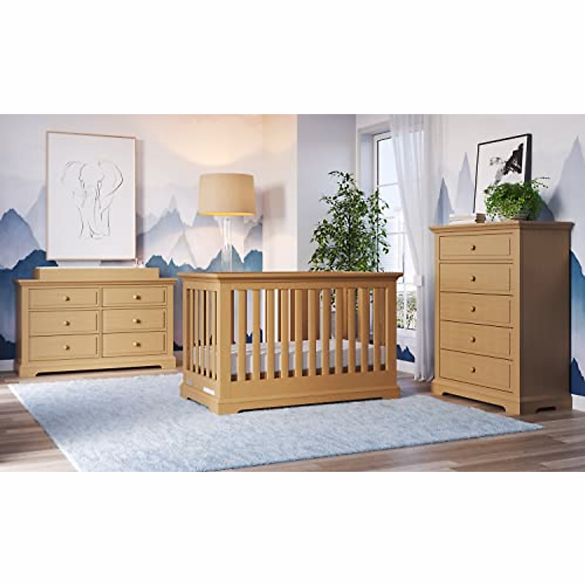 Child Craft Jordyn Euro 4-in-1 Convertible Crib, Biscotti