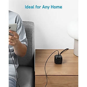 Anker 20W USB C Power Strip, 321 Power Strip with 3 Outlets and USB C Charging for iPhone 15/15 Plus/15 Pro/15 Pro Max, 5 ft Extension Cord, Power Delivery Charging for Dorm Rooms,Home Office(Black)