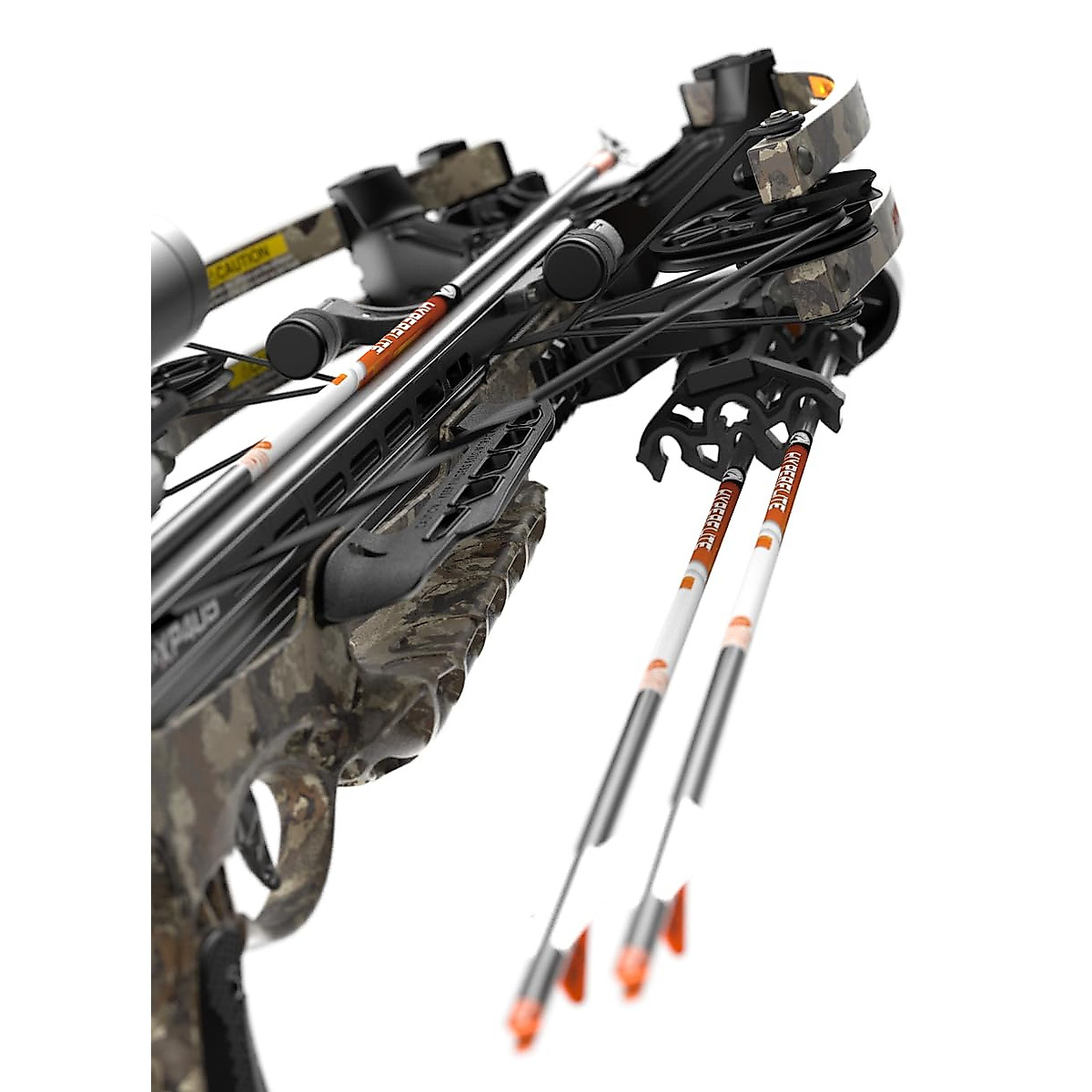 Barnett Hyper XP 405 Crossbow with Two Hyperflite 22" Arrows, Illuminated 4X32mm Scope, and Rope Cocking Device, and Lightweight Side Mount Quiver