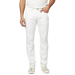 Buffalo David Bitton Men's Straight Six Jeans, Pure White, 40W x 32L