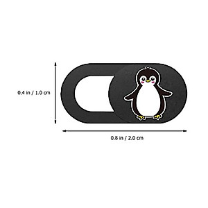 OSALADI Laptop Camera Cover Slide 6Pcs Laptop Camera Cover Slide Penguin Webcam Cover Camera Slide Blocker for PC Computer Smartphone Tablet Webcam Cover