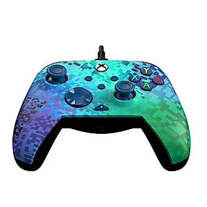 PDP REMATCH XBOX WIRED Controller GLITCH GREEN for Xbox Series X|S, Xbox One, Officially Licensed