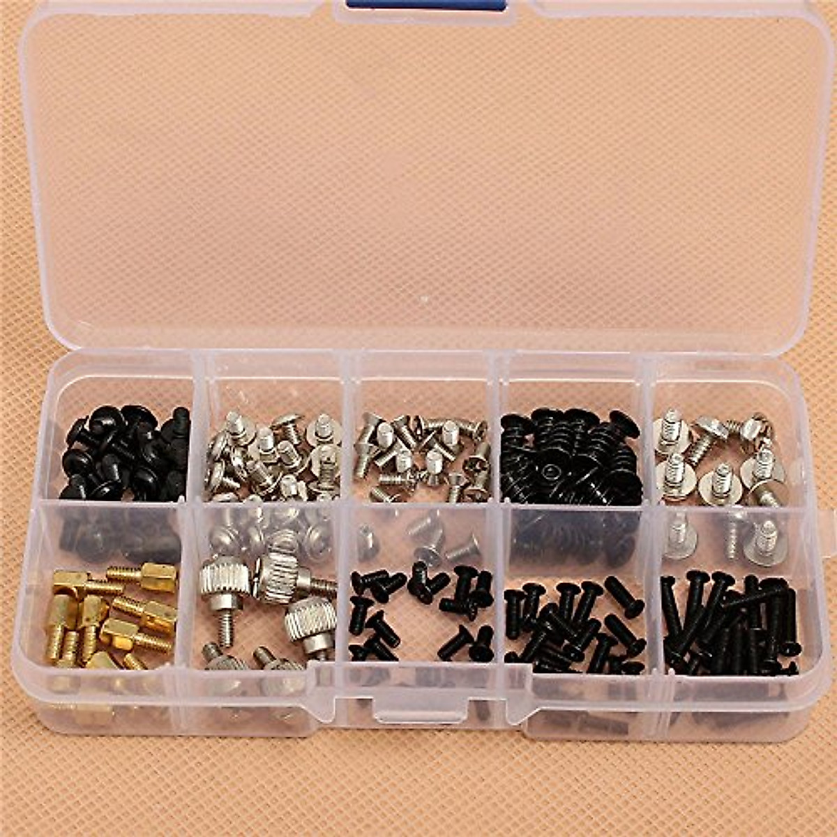 Screw 165pcs/Set Computer Screws Kit for Motherboard PC Case CD-ROM Hard Disk Notebook