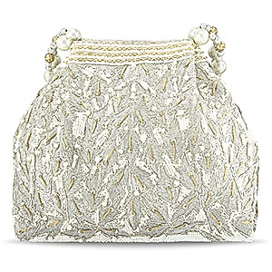 Aheli Potli Bags for Women Evening Bag Clutch Ethnic Bride Purse with Drawstring (P65W)