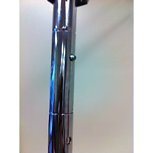 Deluxe Commercial Grade Rolling Z Rack Garment Rack with Nesting OSHA Safety Orange Base, 400lb Capacity, Single Bar and Adjustable Height Chrome Uprights