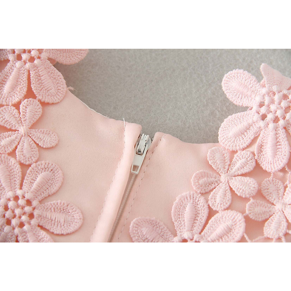 Happy Cherry Baby Girls Sleeveless Lace Formal Dress for Party Wedding 3-24 Months Pink