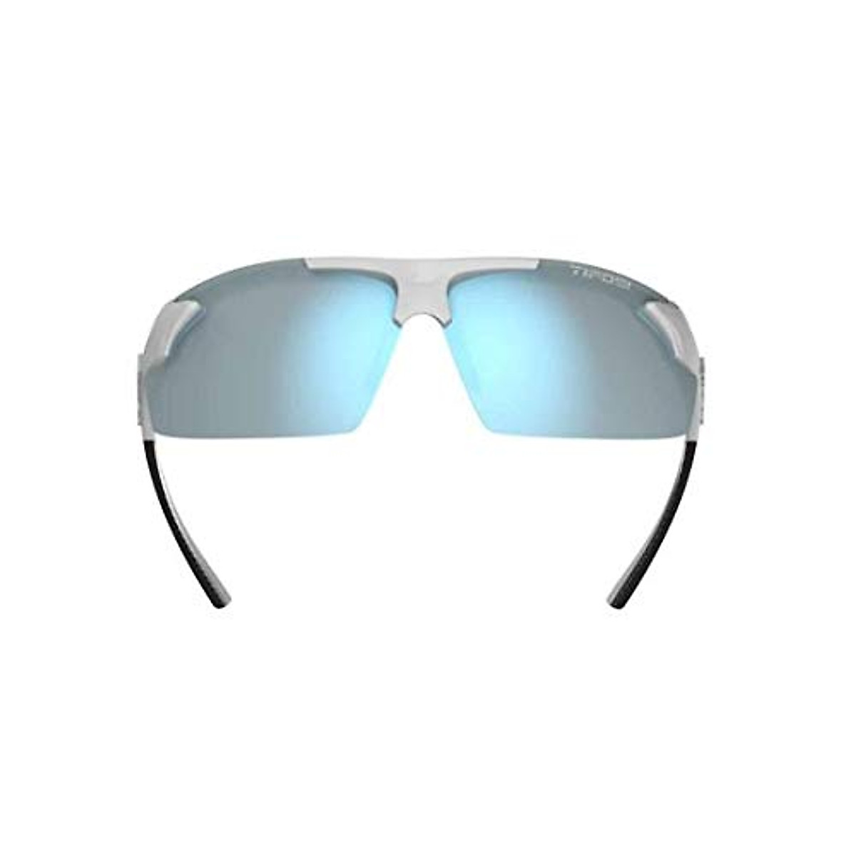 Tifosi Optics Track Sunglasses (White/Black, Smoke Bright Blue)