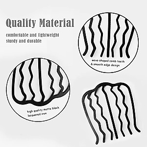 4 Pcs Hair Fork Clip Metal Hair Side Combs Bun Updo Hair Sticks French Twist Hair Tool Bun Hair Pins Clips Grips for Women Girls