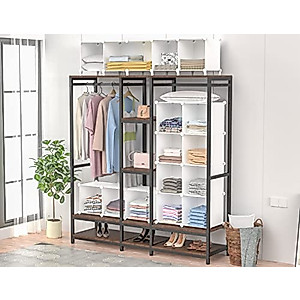HOMIDEC Closet Organizer, 12-Cube Closet Organizers and Storage, Portable Closet Shelves, Clothing Storage (White)