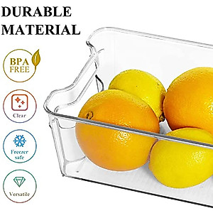 Refrigerator Organizer Bins - Hyjjlele 7 Pack Pantry Organization and Storage, BPA-Free Clear Plastic Bins for Fridge, Freezer, Kitchen Cabinet and Countertops Organizers