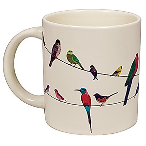 Birds on a Wire Heat Changing Mug - Add Coffee and Colorful Birds Appear