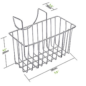 Fafcitvz Kitchen Sponge Holder, Sink Caddy Brush Soap Dishwashing Drainer Rack Dish Draining Sink Basket