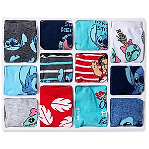Lilo & Stitch girls Lilo Stitch 12 Days of Advent Box Socks, Assorted Blue, 9 11 US