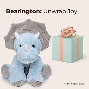 Bearington Tracer The Triceratops Dino Plush, 11.5 Inch Dinosaur Stuffed Animal