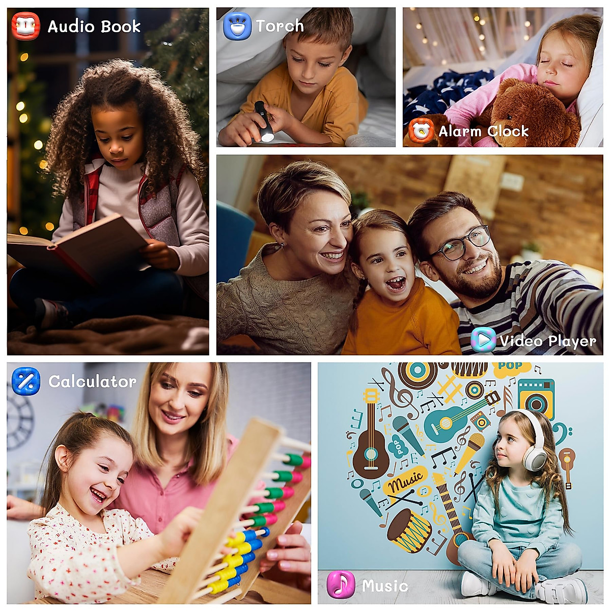 Spodus Kids Smart Watch Boys Smart Watch for Kids with 26 Games Calculator Watch for Boys Ages 3-12 Learning Card Audio Book Music Player Video Camera Watch Birthday Gift Toys for Boys