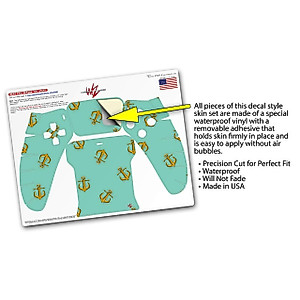 WraptorSkinz Skin Wrap compatible with Sony PS5 DualSense Controller Anchors Away Seafoam Green (CONTROLLER NOT INCLUDED)