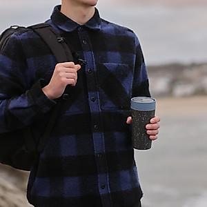 Circular & Co Reusable Coffee Cup - 16oz - 100% Leakproof Large Travel Mug - Made from Recycled Coffee Cups - Sustainble Coffee Tumbler - 360 Drinking - BPA Free - Dishwasher Safe