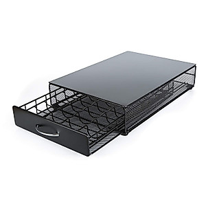 HiveNets Nespresso Vertuoline Capsule Storage Drawer Vertuo Coffee Holder Metal Multiple Flavors Pods Organizer 40 Pcs Capacity