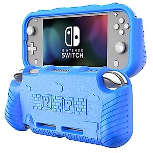 LORDTEC Kids Protective Case for Nintendo Switch Lite Grip Case with 6 Game Card Slots, Protective Cover with Comfort Ergonomic Grip Design,Shock-Absorption and Anti-Scratch Design (Blue)
