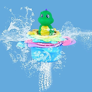 Dinosaur Stacking Cups Toy Cute Baby Bath Toys for Infants 6 to 12 Months Pool Bathtub Toys for Toddlers Boys Girls 1 2 3 4 Christmas Toy Gift